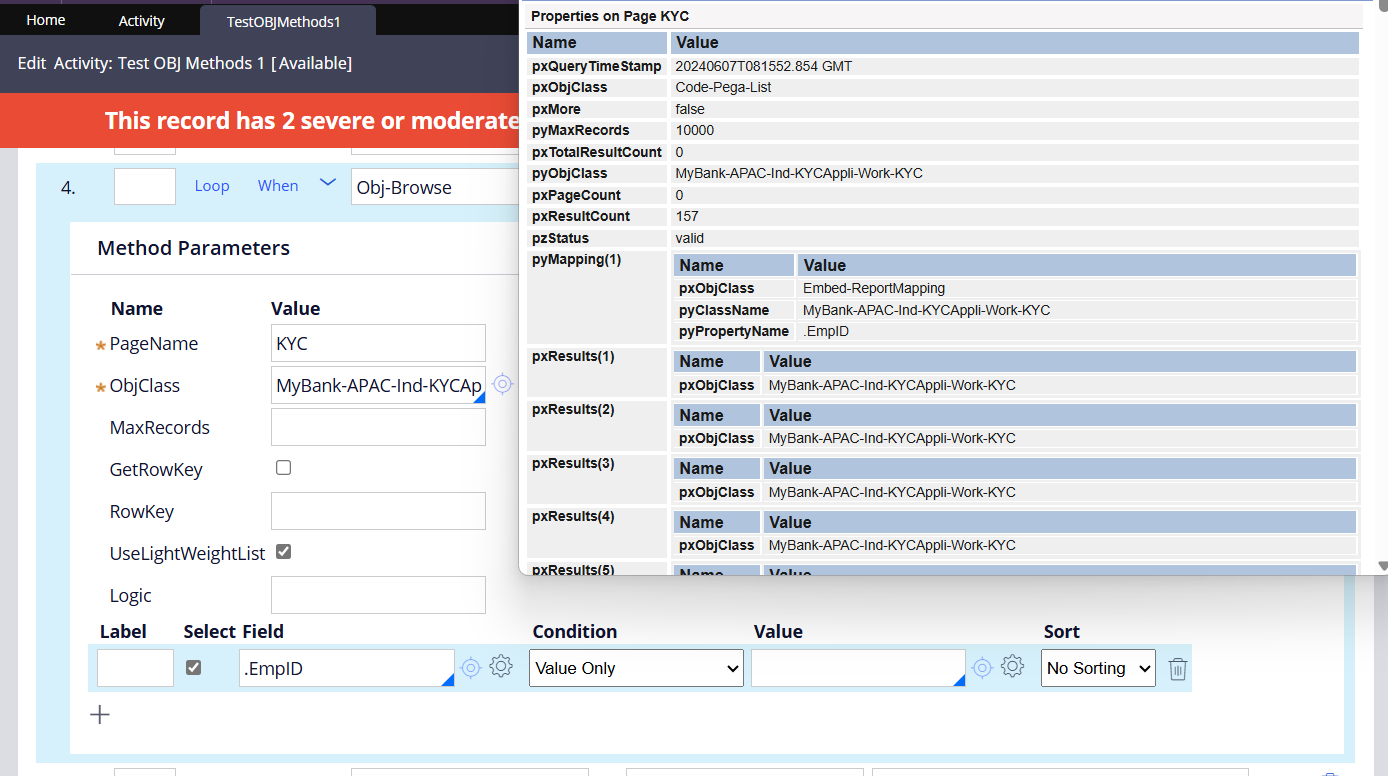 Why Obj-Browse with value only is not fetching the value of property? | Support Center